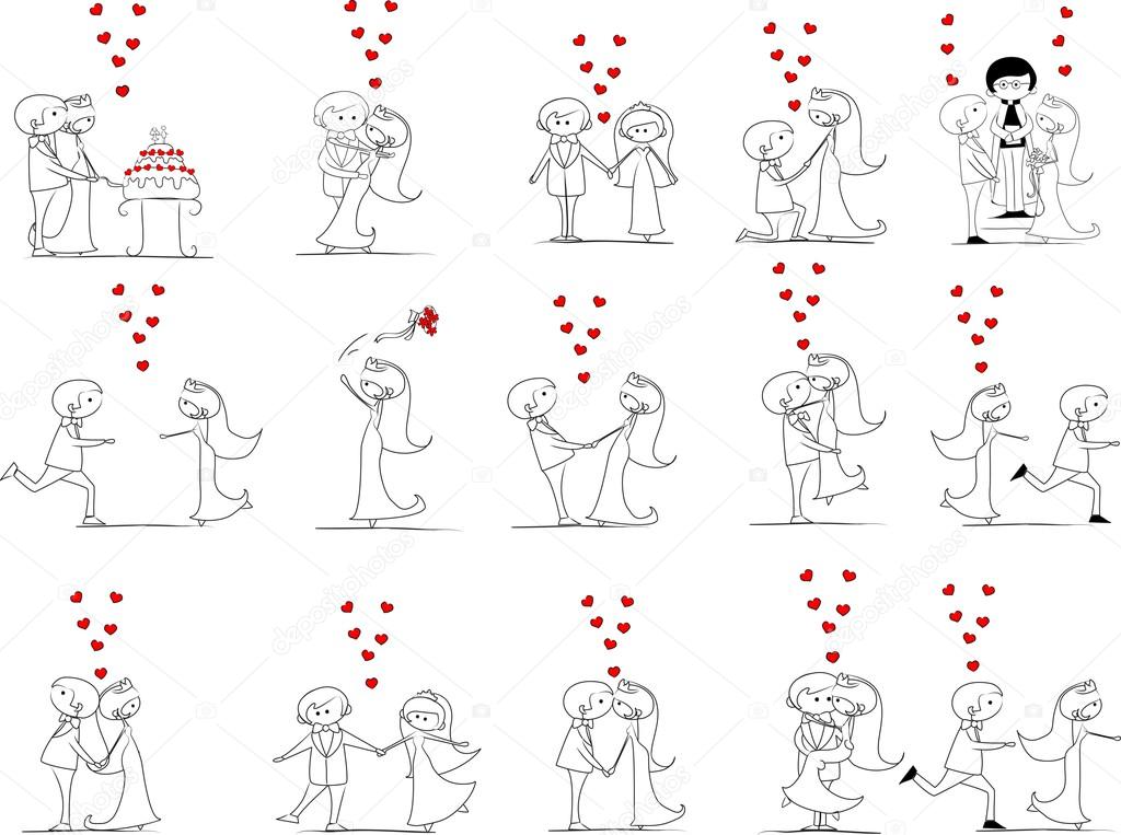 Stick Figure Bride And Groom