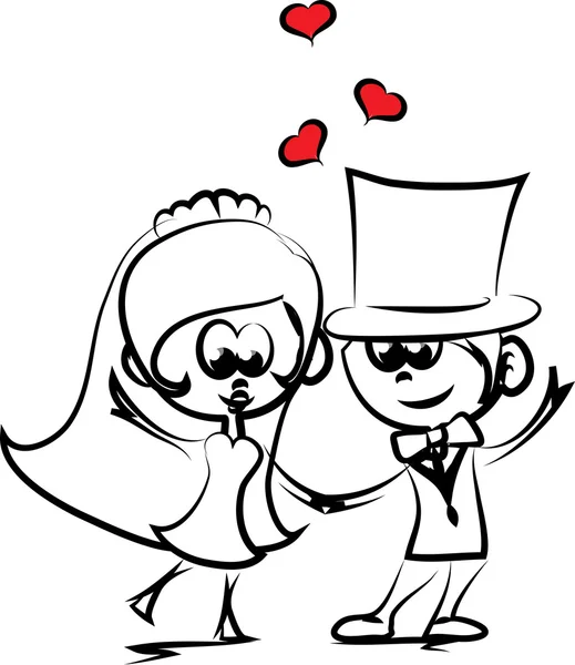 Wedding Cartoon Bride And Groom Stock Vector Image By ©virinaflora