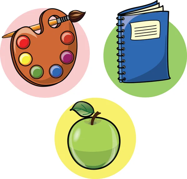 Cartoon school things — Stock Vector © virinaflora #25235903