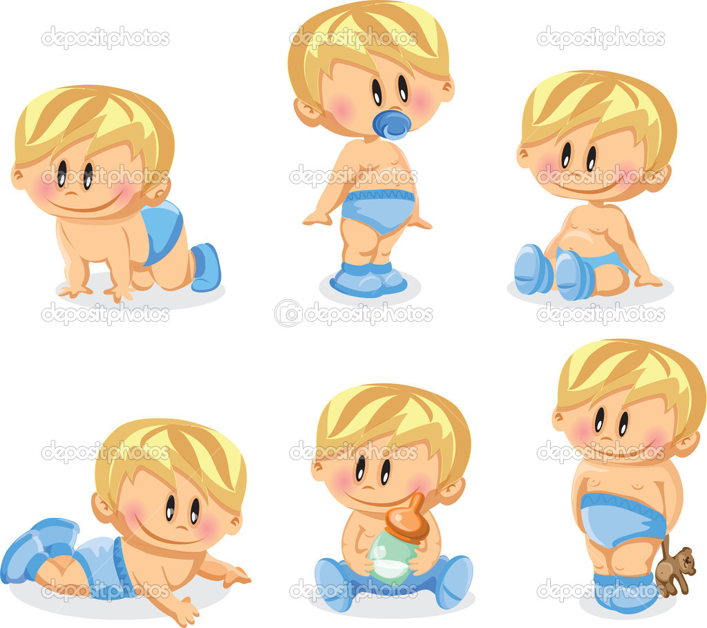 Vector illustration of baby boys Stock Vector by ©virinaflora 25694331