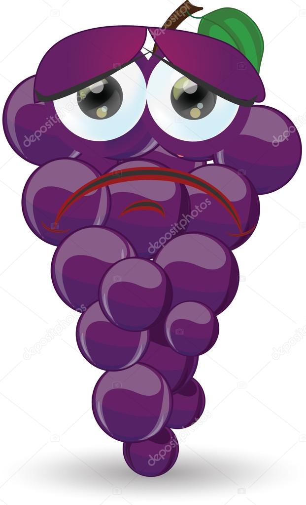 Sticker of cartoon grape Stock Illustration by ©virinaflora #28967527