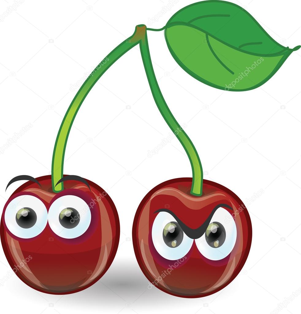 Dibujos animados linda cereza Vector de stock por ©virinaflora 28967723