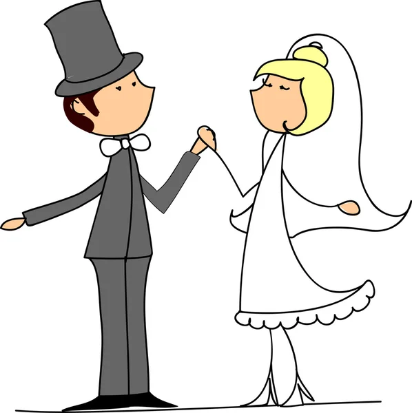 Wedding Cartoon Bride And Groom Stock Vector Image By ©virinaflora