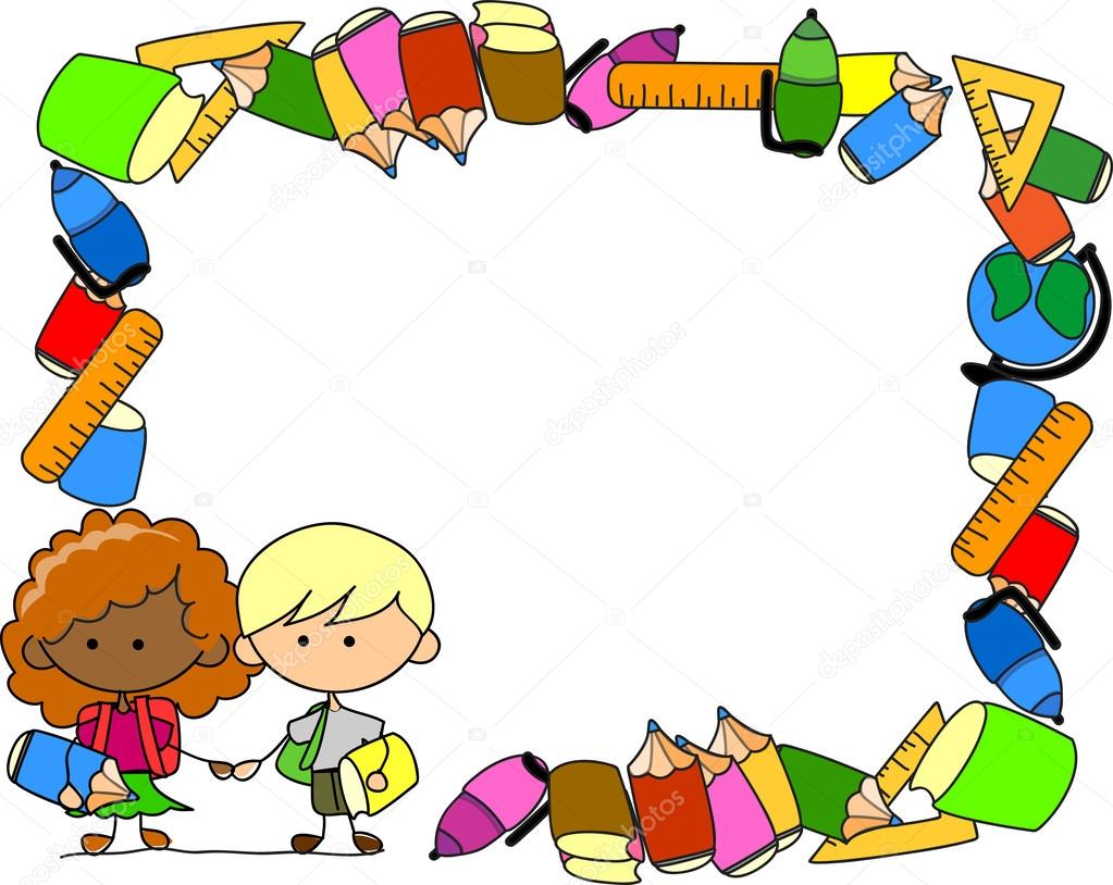 Vector: marcos niños | suministros, niños en edad escolar, el marco de ...
