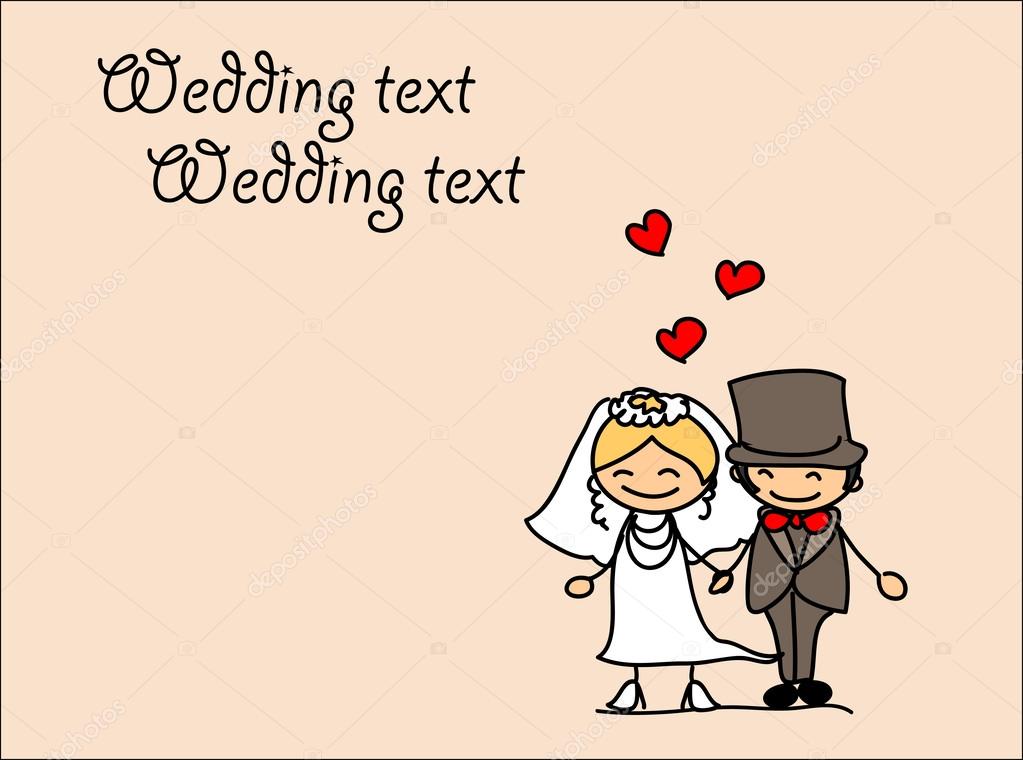 Wedding Cartoon Bride And Groom Stock Vector Image By ©virinaflora