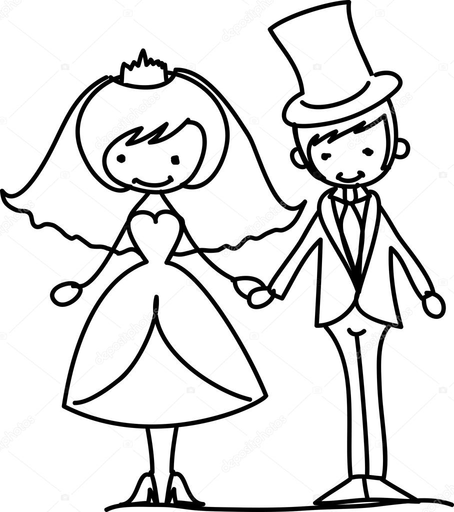 Wedding Pictures Bride And Groom Stock Vector Image By ©virinaflora