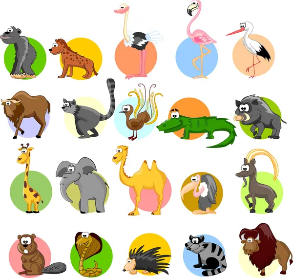 Set of different animals and birds Stock Vector Image by ©virinaflora ...