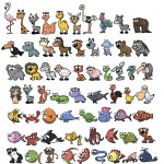 Extra large set of animals Stock Vector Image by ©virinaflora #13880172