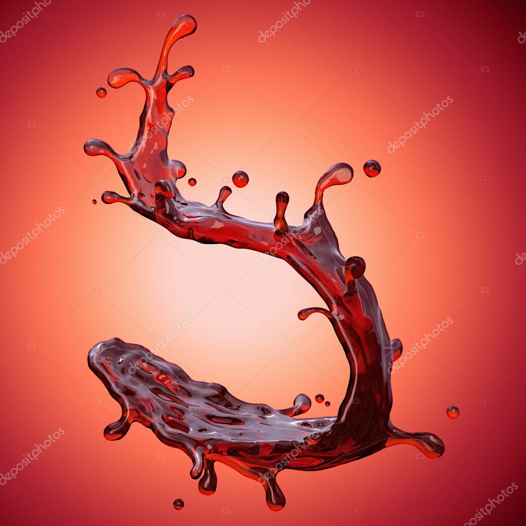 Red liquid splash Stock Photo by ©wacomka 27618791