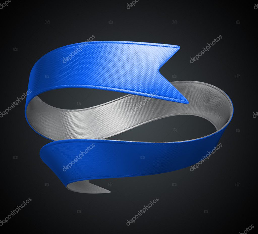 Blue textile ribbon — Stock Photo © wacomka #35481311