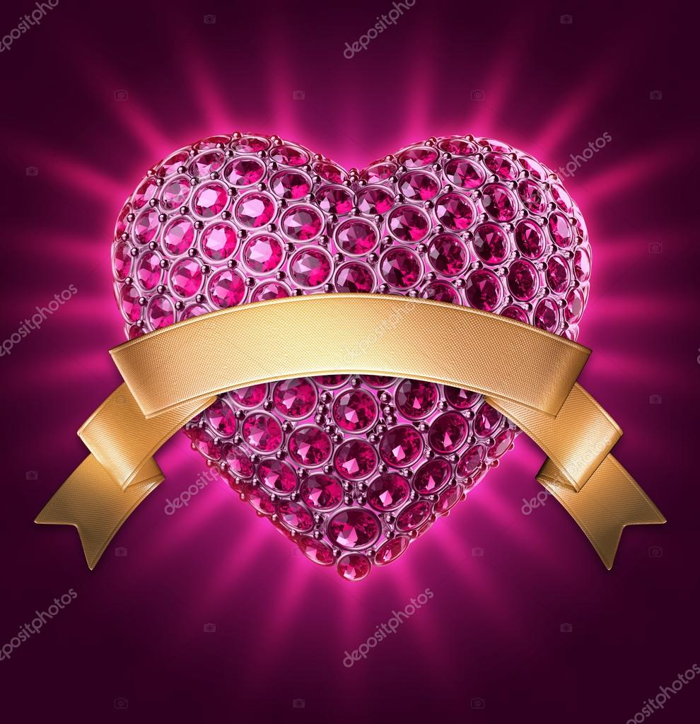 Purple And Pink Heart Clip Art