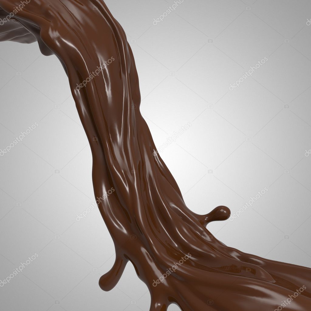 Liquid melted chocolate splash — Stock Photo © wacomka #41805731