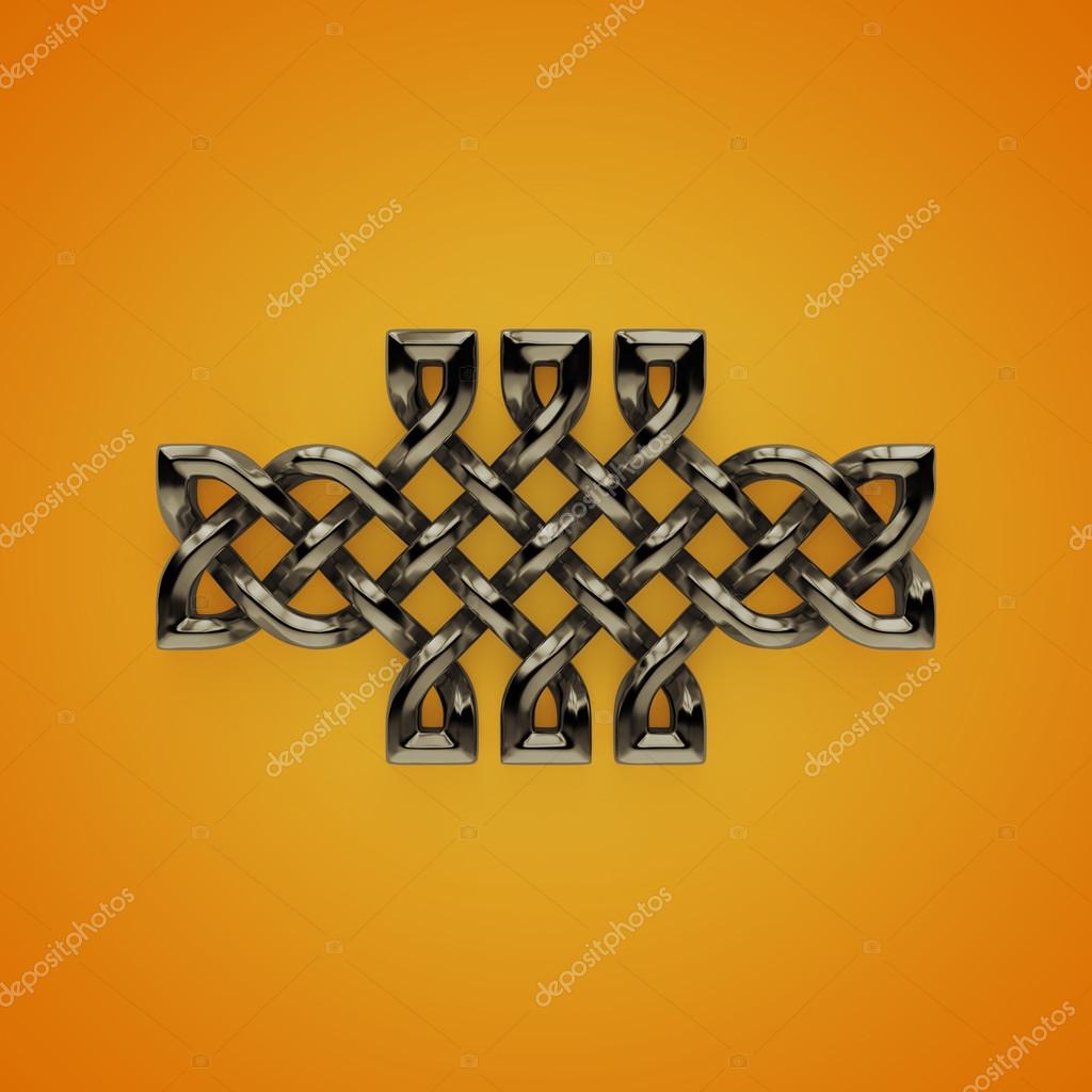 Metallic gold Celtic sign — Stock Photo © wacomka #41806191