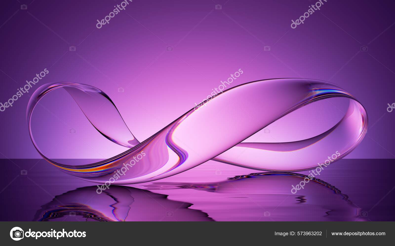 Rendering Transparent Infinity Design Element Abstract Purple ...