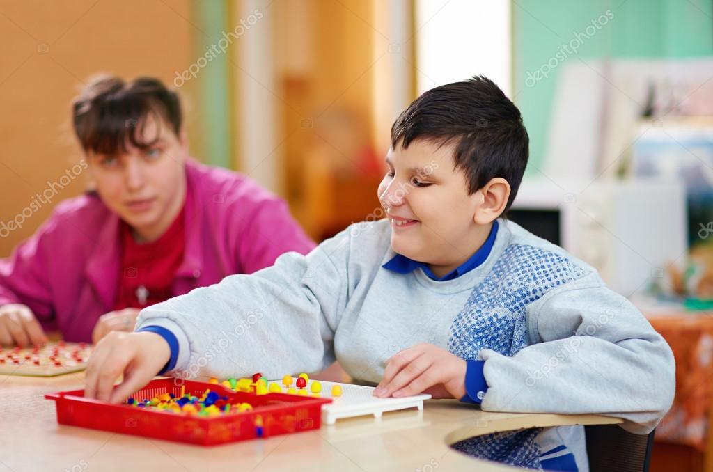 Cognitive development of kids with disabilities — Stock Photo ...