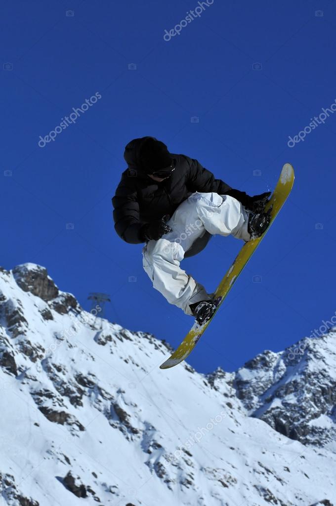 Snowboard freerider Stock Photo by ©mountainpix 13771476