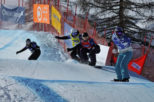 Lindsey Jacobellis leads Maelle Ricker - Stock Image - Everypixel