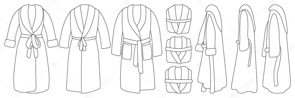 Bathrobe outline Vector Art Stock Images | Depositphotos