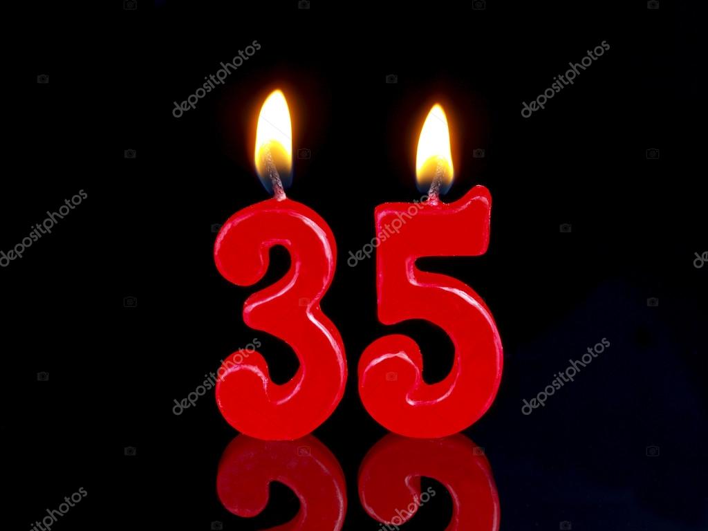 Birthday candles showing Nr. 35 — Stock Photo © efesama #13568882