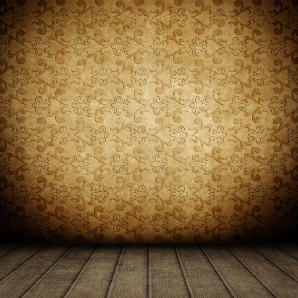 Old empty room with antique pattern on wall Stock Photo by ©AnnPainter ...