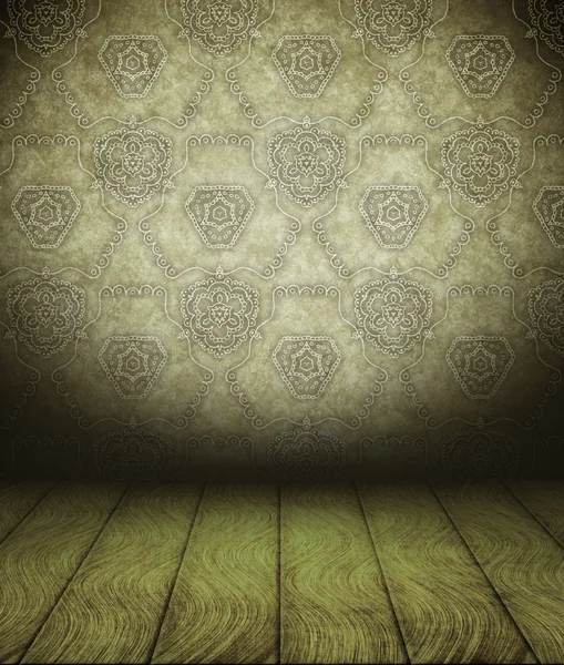 Old empty room with antique pattern on wall Stock Photo by ©AnnPainter ...