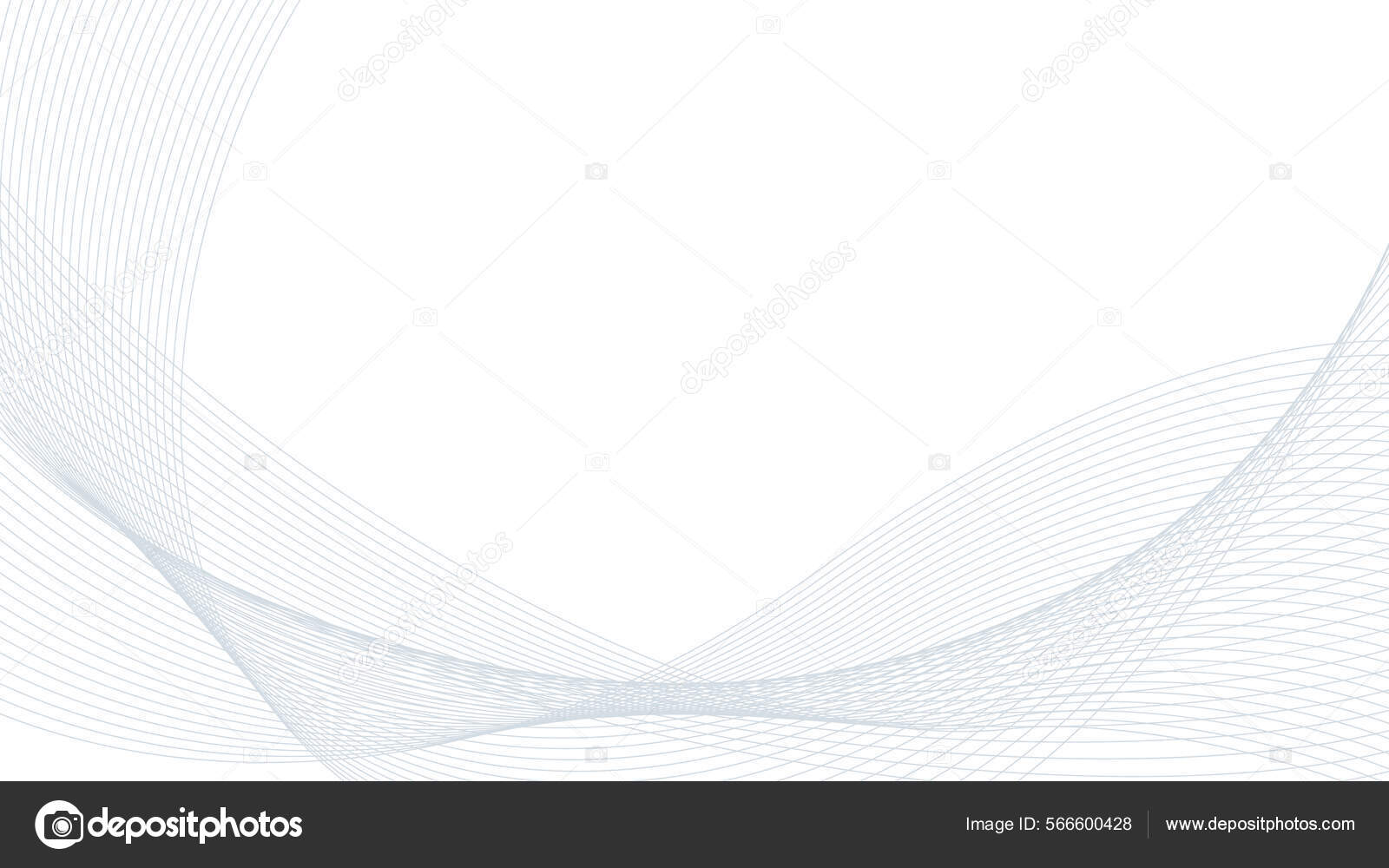 Abstract Gray Line Curve Vector Illustration White Background Stock ...