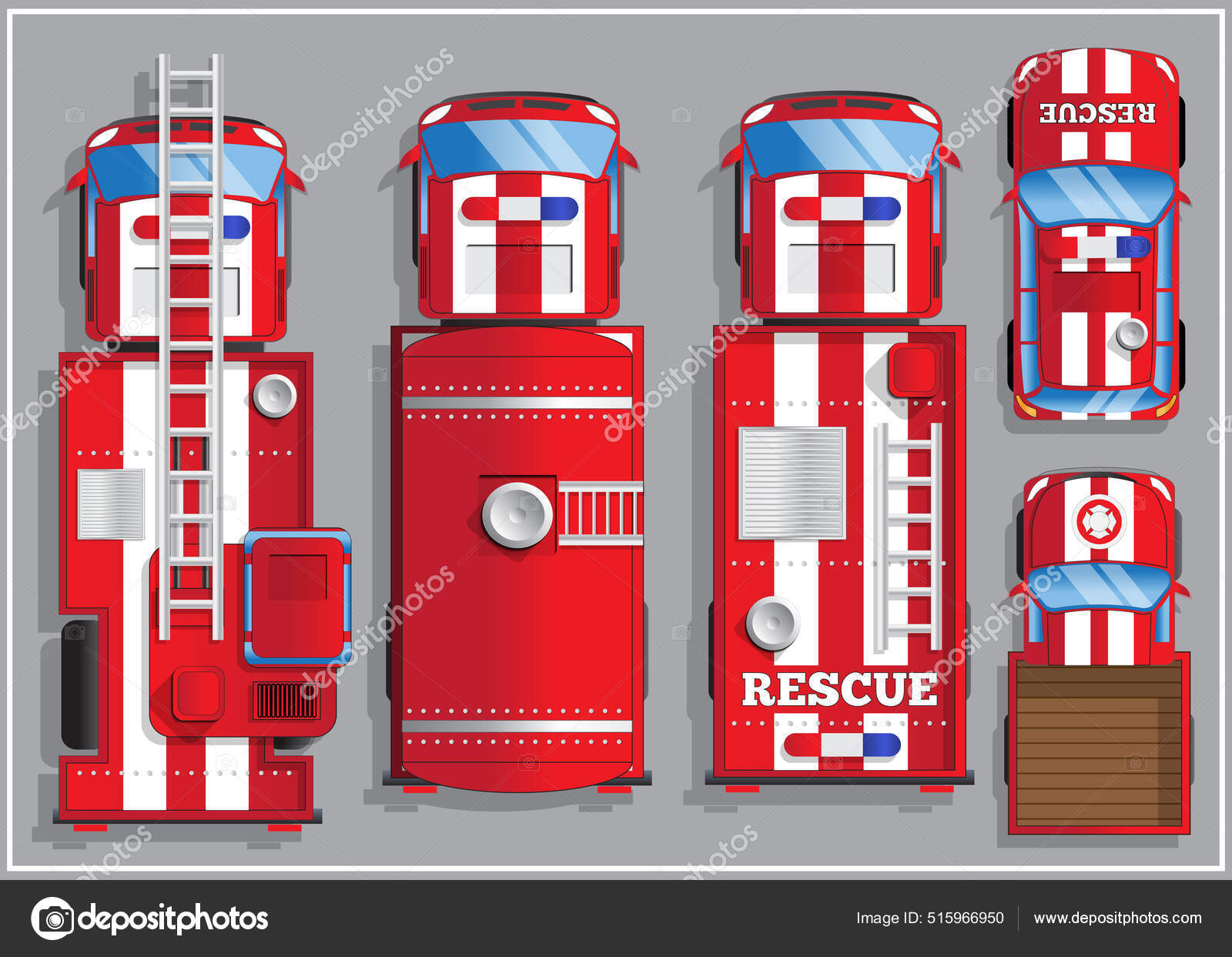 Fire Truck Top View