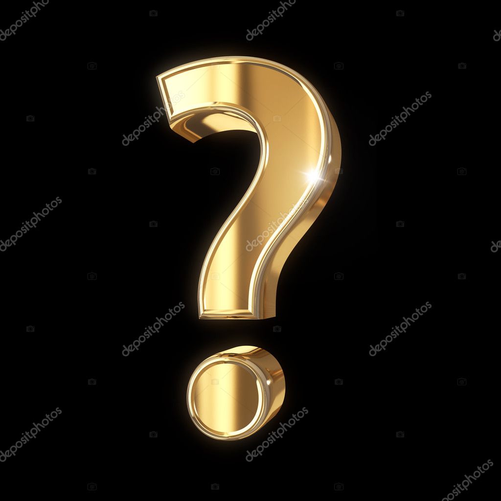 Golden 3D Question Mark symbol — Stock Photo © 3dart #24778287