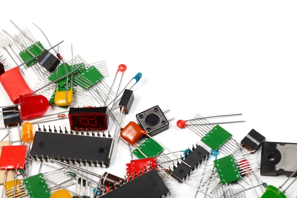 Electronic Components mix, for SMD and THT assembly Stock Photo by ...