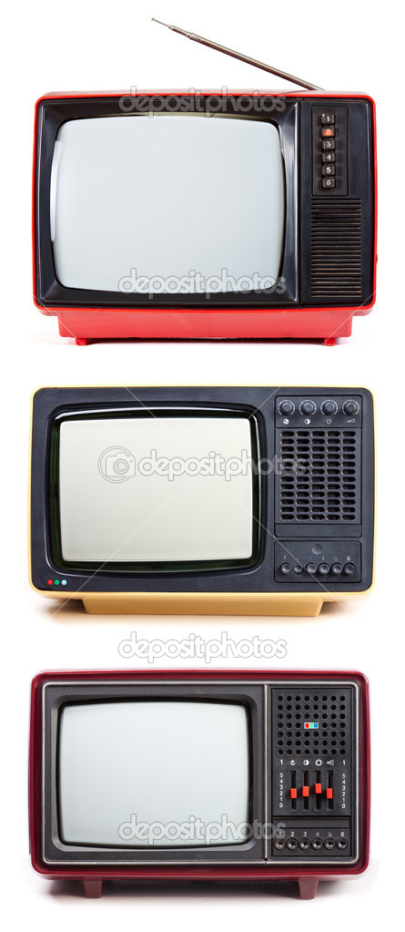 Vintage portable TV sets — Stock Photo © dnaumoid #43457217