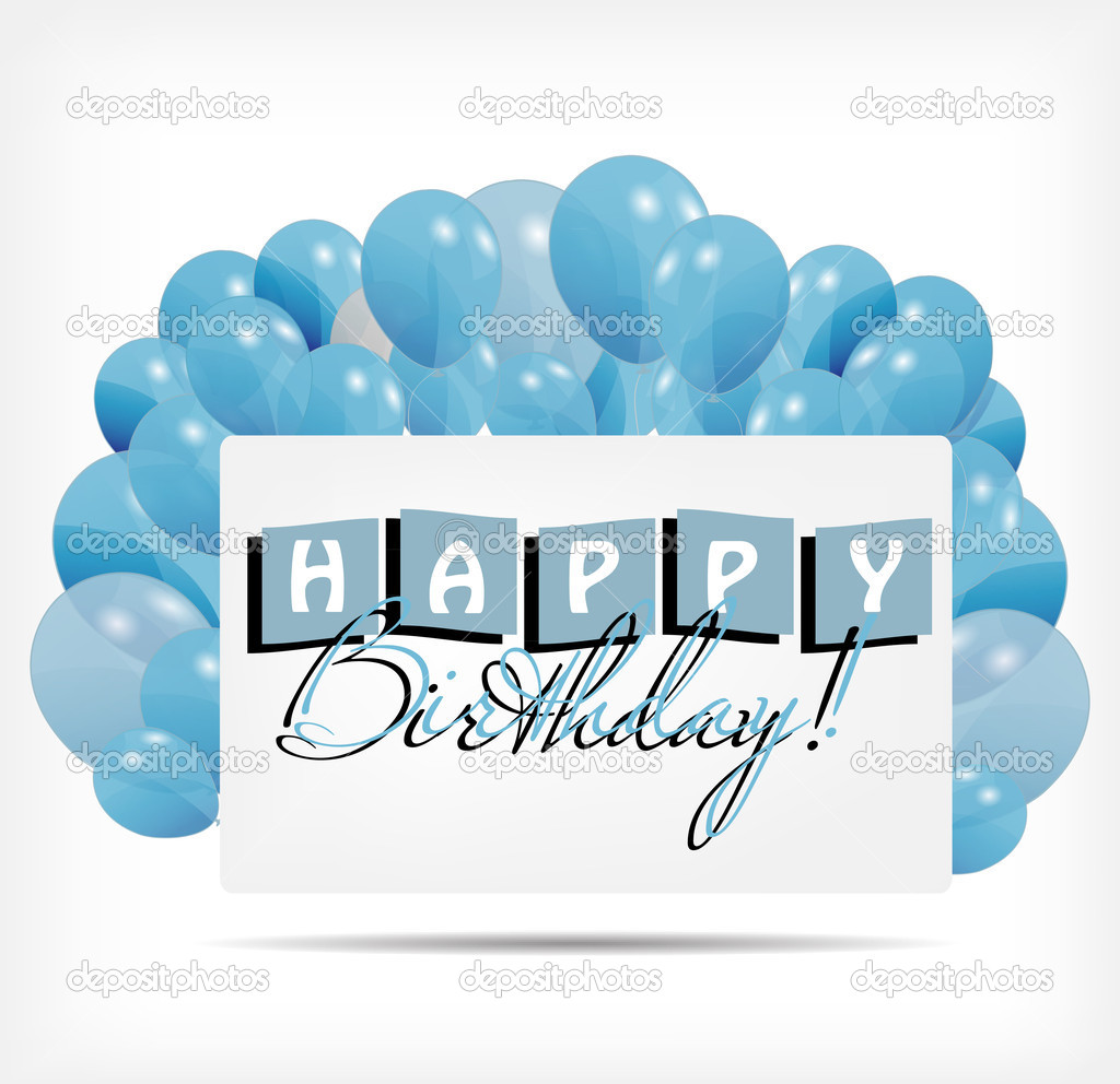 Gift card with balloons vector illustration Stock Vector Image by ...