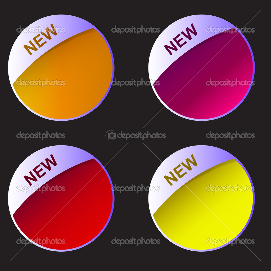 New labels. Vector illustration set. Stock Vector by ©oleggankod 22070115