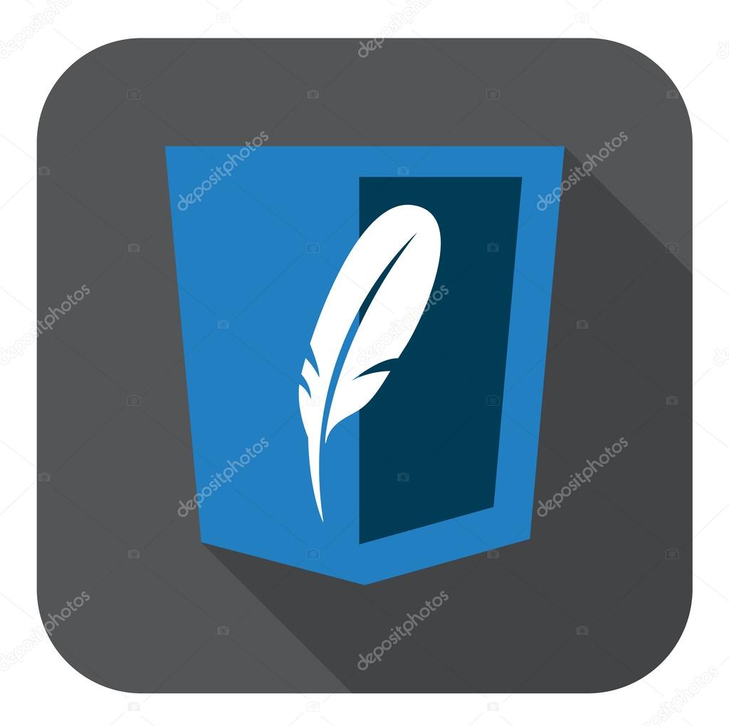 Vector illustration of dark blue shield with feather light datab Stock ...