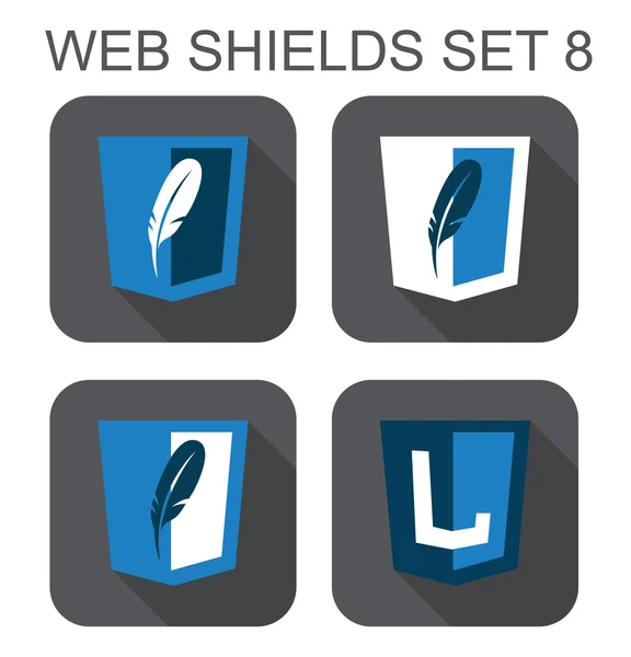Vector collection of mongo database web development shield signs Stock Vector Image by ©gdainti ...