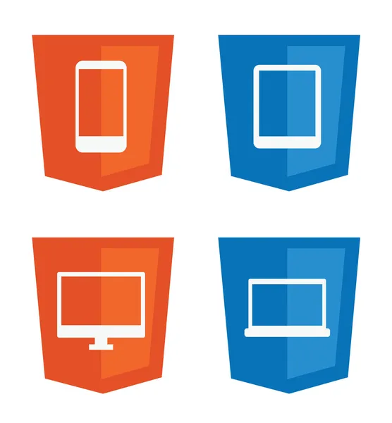 Vector collection of javascript web development shield signs: j Stock ...