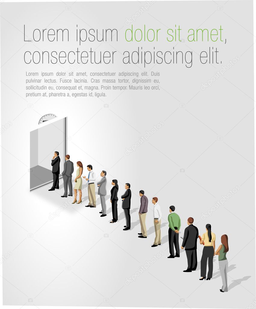 Business standing in a line — Stock Vector © deniscristo #13820974