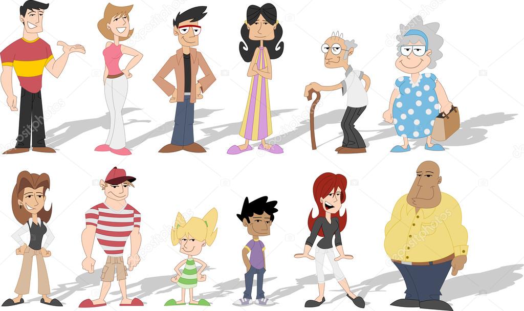 Cartoon people — Stock Vector © deniscristo #33527209 Cartoon people — Stock Vector © deniscristo #33527209