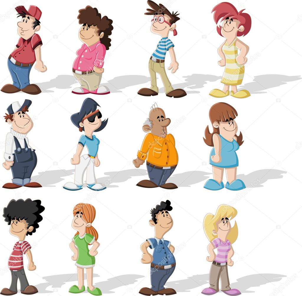Tecknade människor — Stock Vektor © deniscristo #51119877