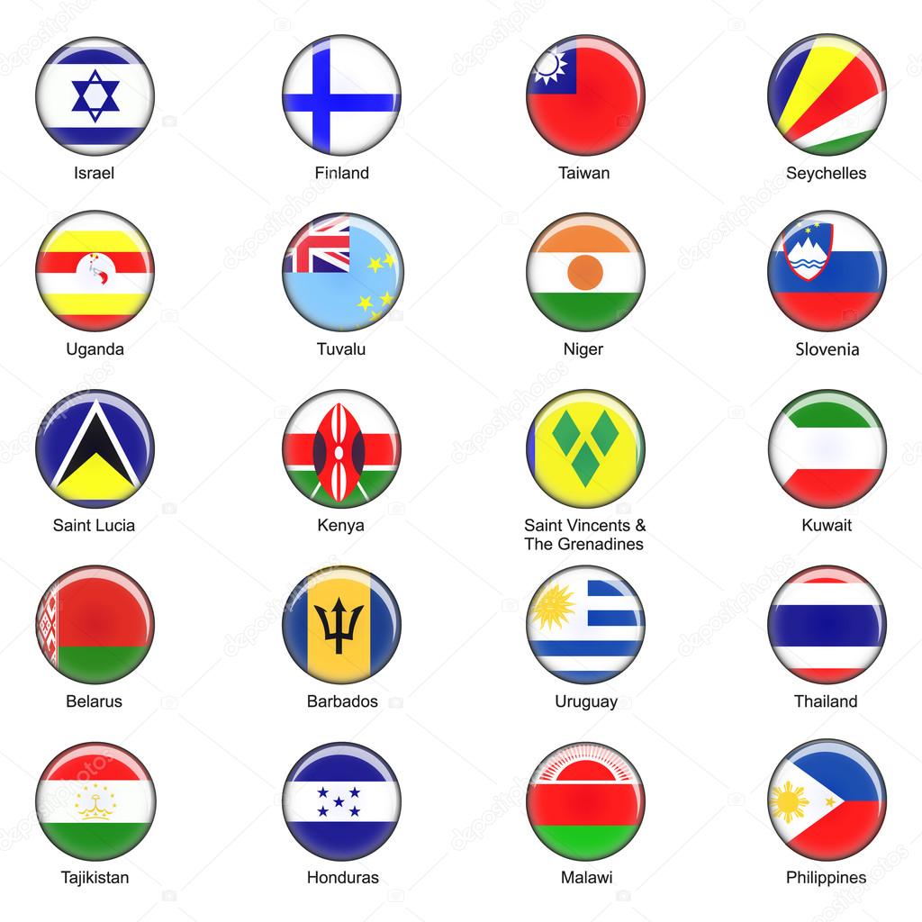 World Flag Buttons - Pack 5 of 8 — Stock Photo © PaulStringer #19214721