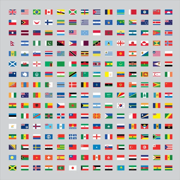 Illustrated Set of World Flags - Square - Shield - Circle - Hear Stock ...