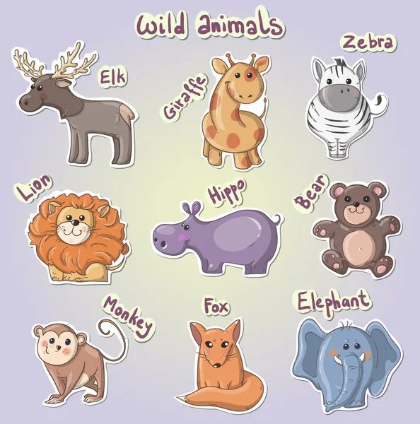 Wild animals chart Vector Art Stock Images | Depositphotos