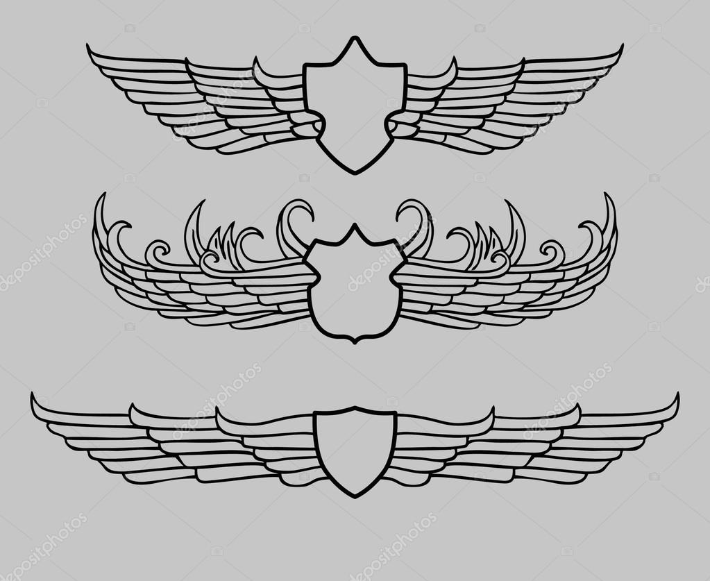 Escudo Con Alas Clip Art