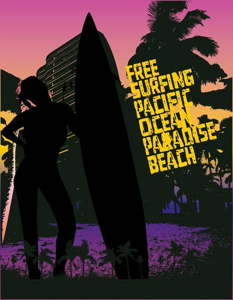 Summer Holiday Man With Surfboard Stock Vector Image By ©kudryashka
