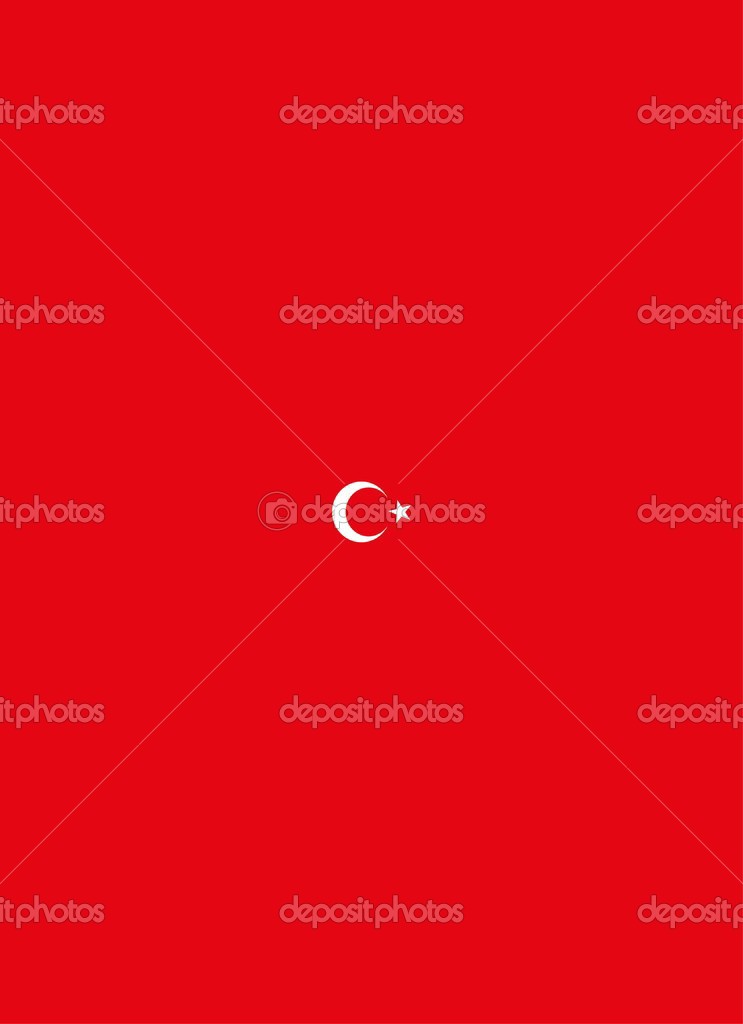 Turkish red flag vector art Stock Vector Image by ©a1vector #26013659