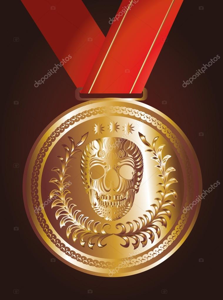 Red ribbon gold medal vector art Stock Vector Image by ©a1vector #31855979