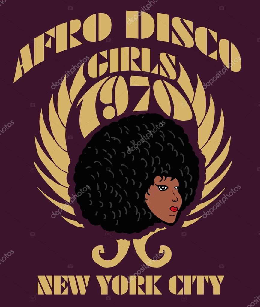 afro disco niñas vector de arte 2023