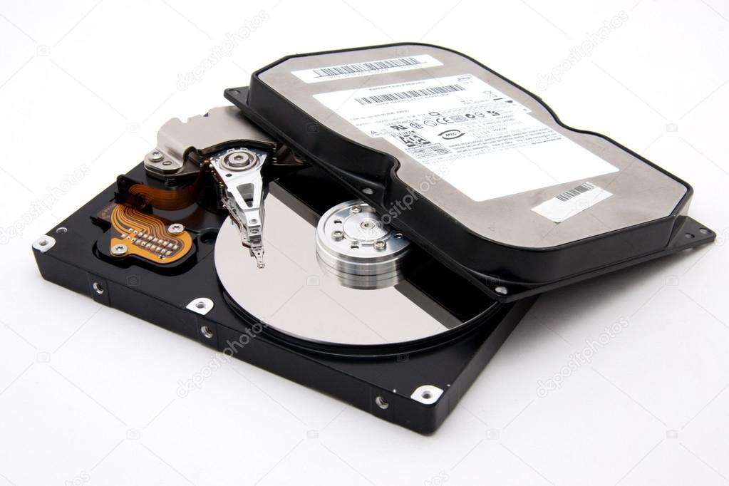 Open defective computer hard drive — Stock Photo © cmnaumann #13559017