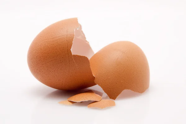 Open empty shell of an egg isolated on white background Stock Photo by ...