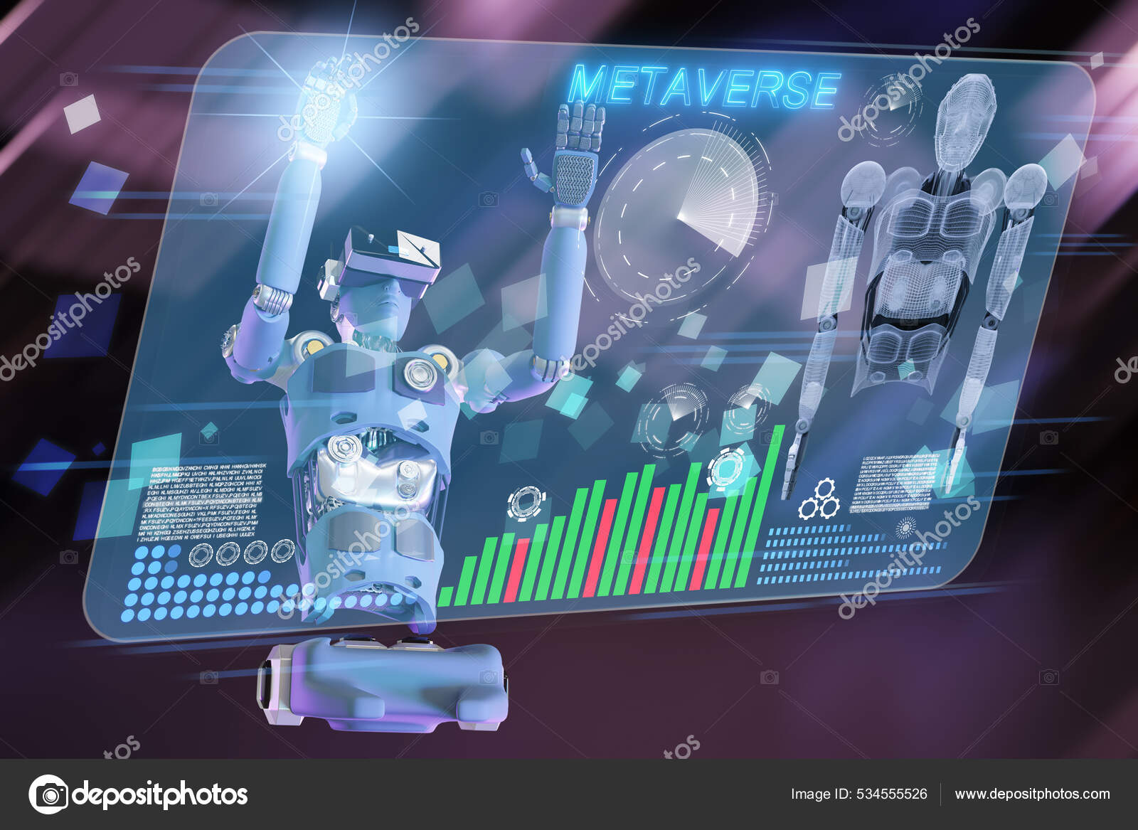 Robot Metaverse Avatar Reality Game Virtual Reality People Blockchain ...