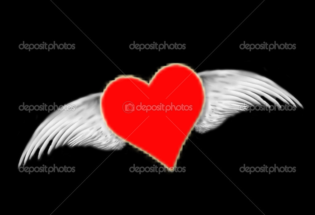 Flying Heart — Stock Photo © newelle #16833831